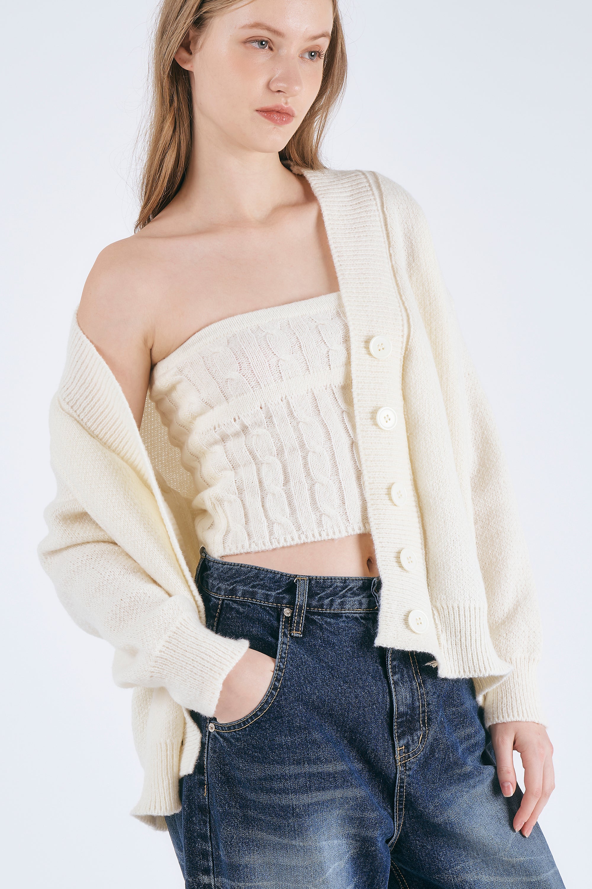 Hallie Knitted Top & Cardi Set | Women's Co-ords & Sets | storets