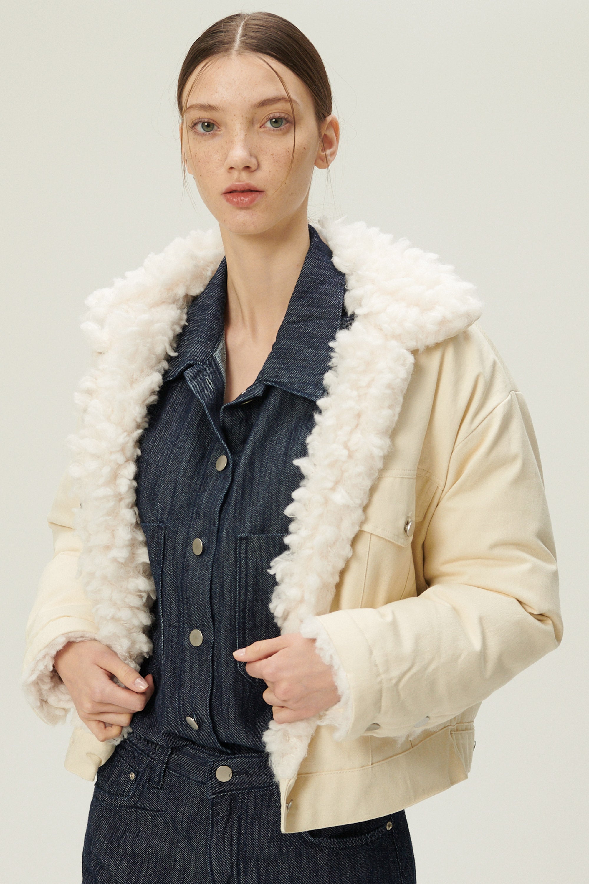 Emma Sherpa Denim Jacket | Women's JACKET | storets