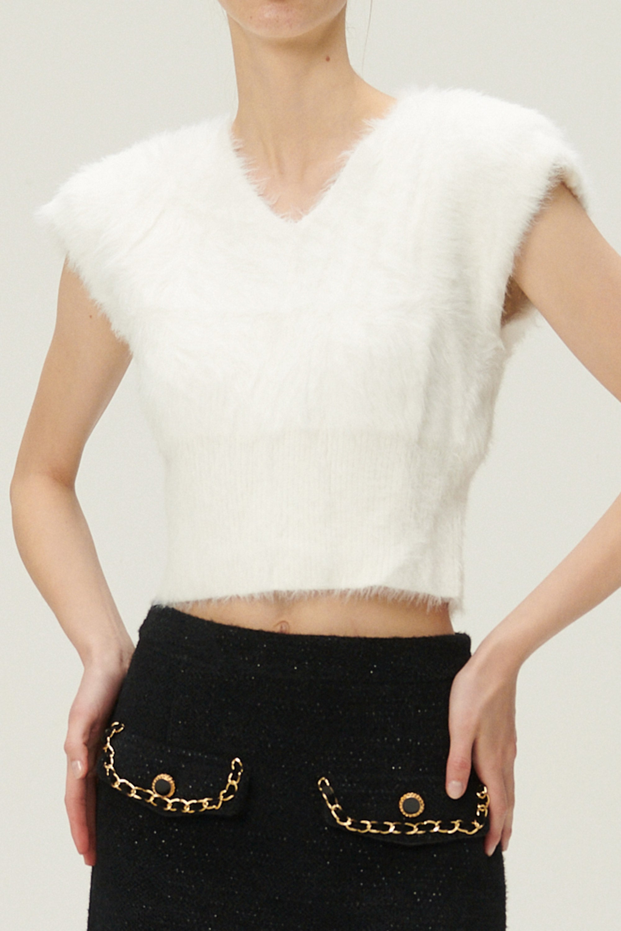 Annabel Sleeveless Fuzzy Top | Women's Top | storets