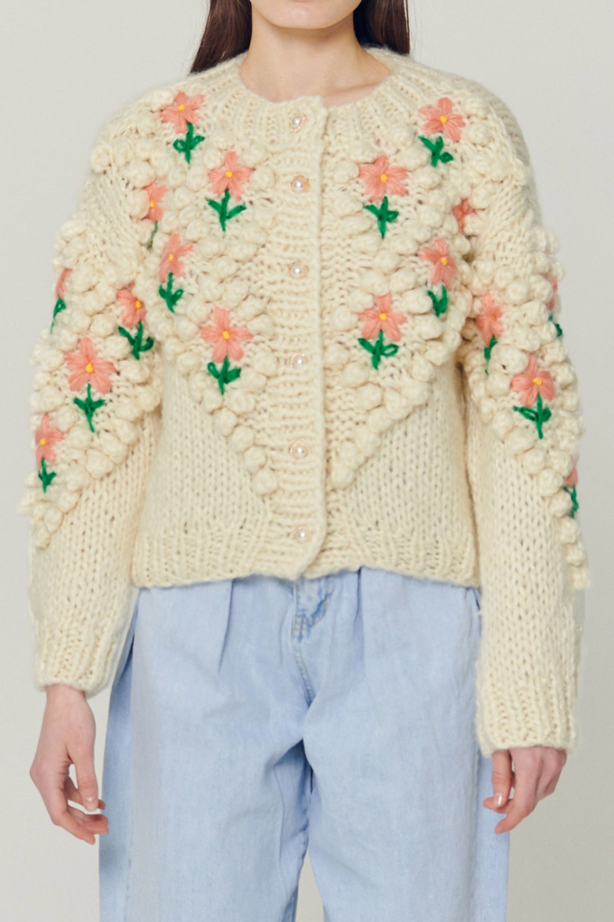 Lily Floral Embroidered Knit Cardigan | Women's Jackets & Coats | storets